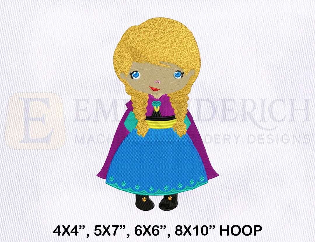 Frozen Baby Princess Anna Embroidery Design, Frozen Embroidery Designs ...