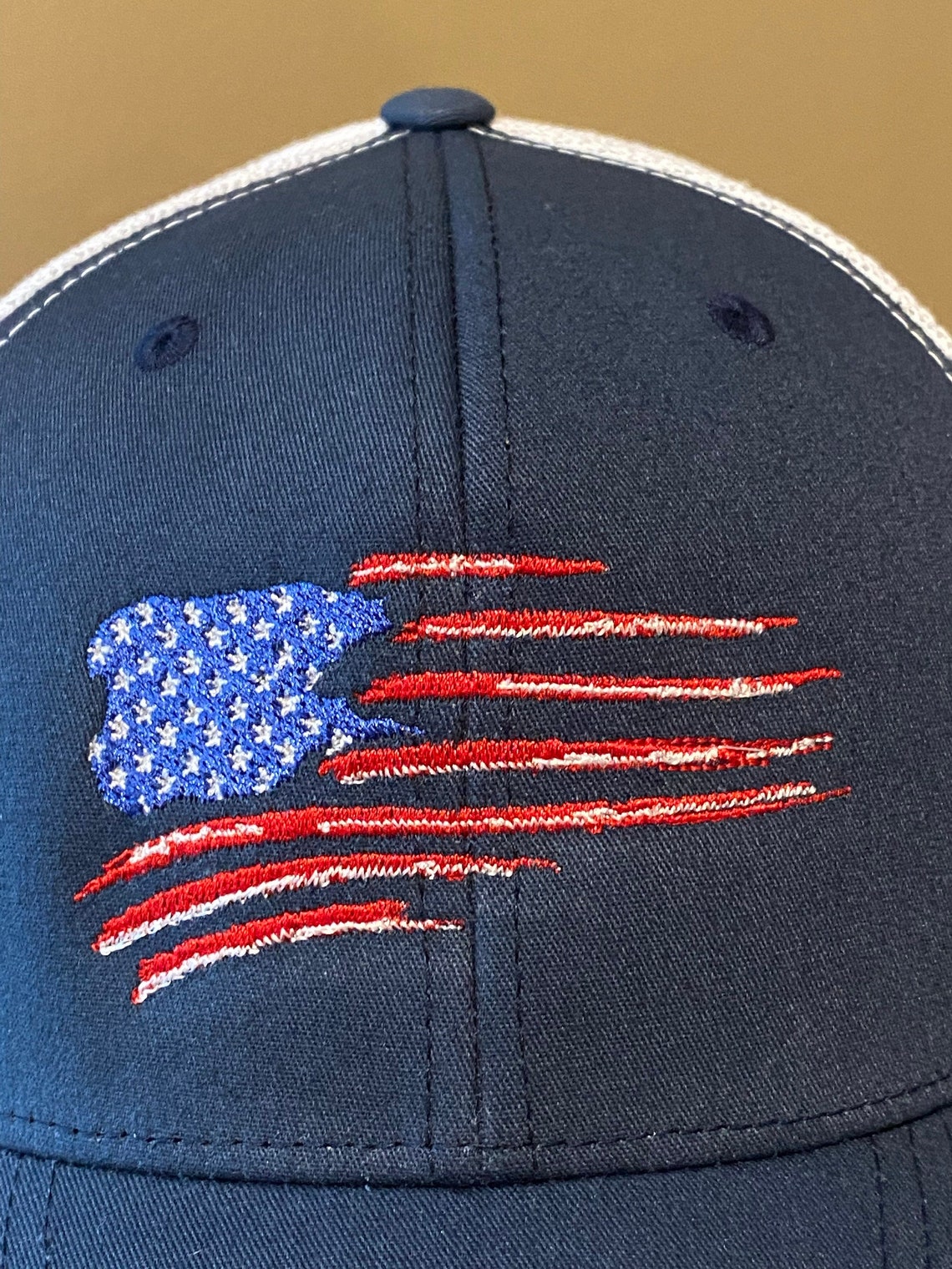 American Flag Distressed Embroidery Design, 4th of July Embroidery ...