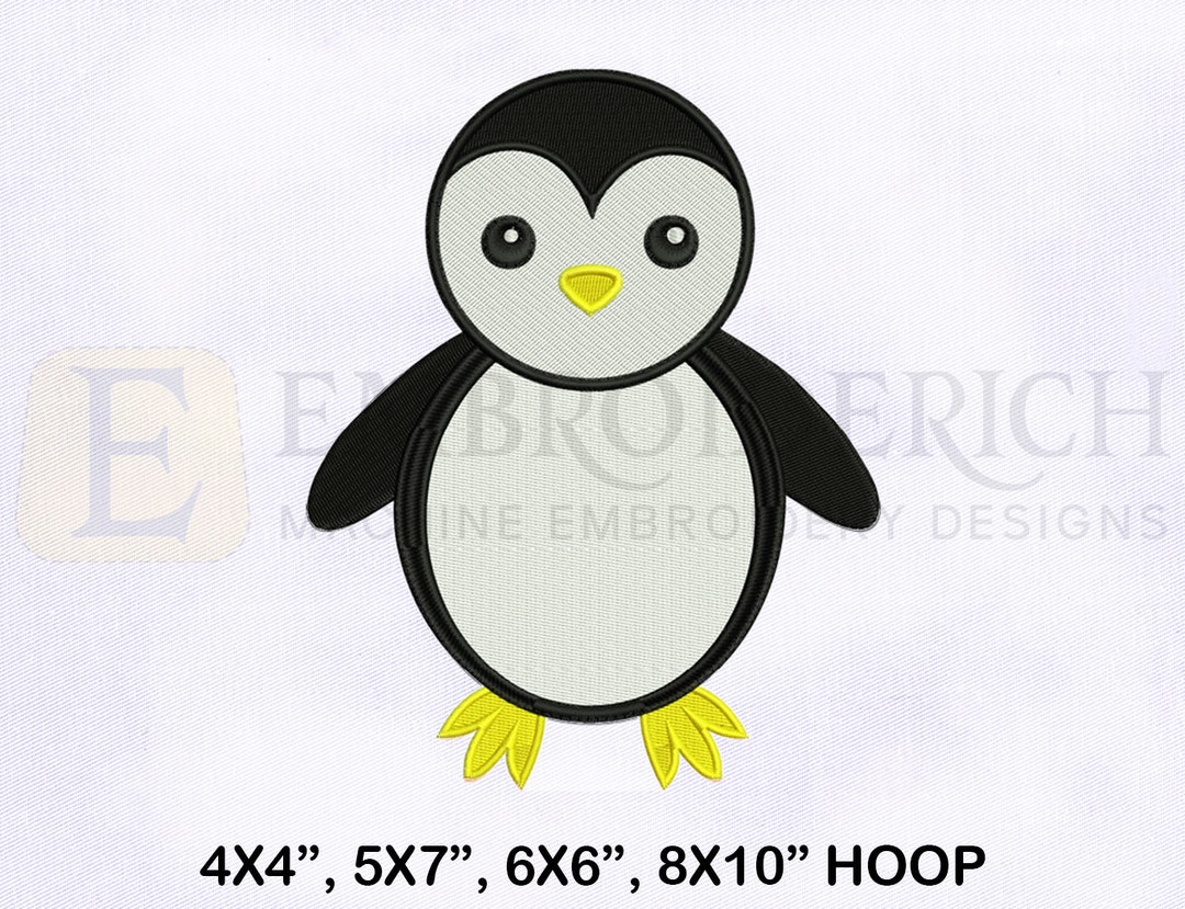 Cute Penguin Machine Embroidery Design, Animals Embroidery Designs ...