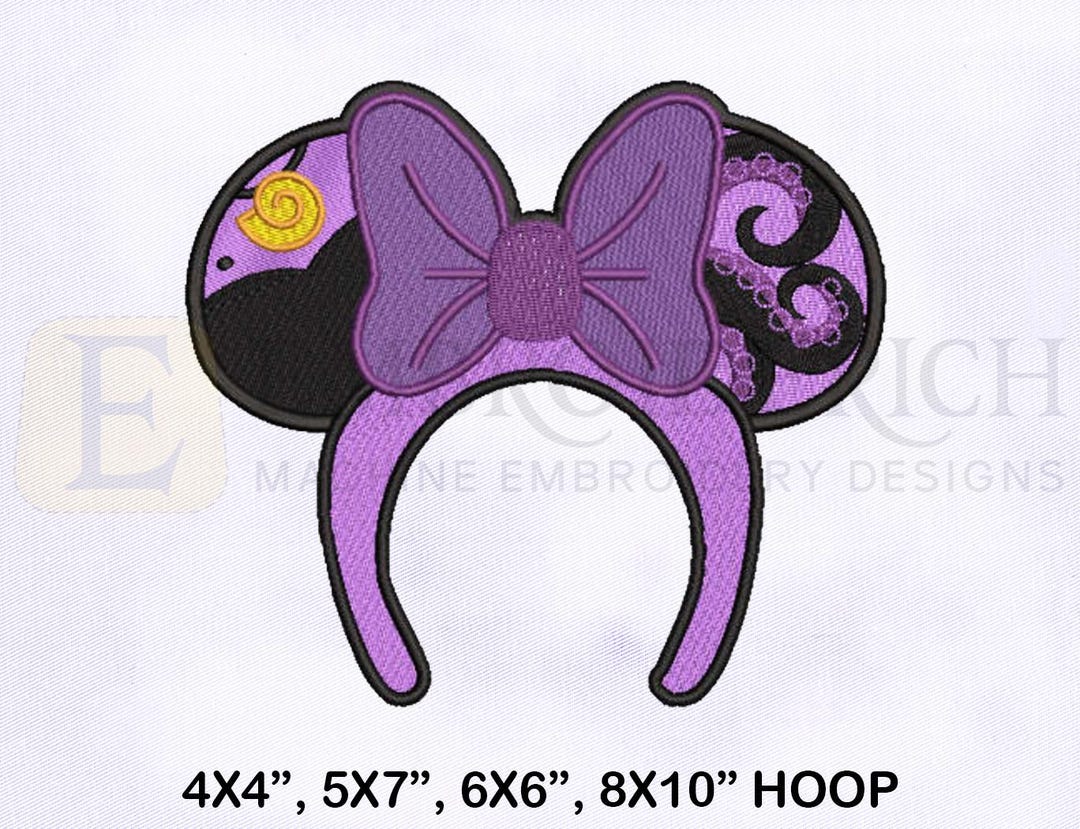 Ursula Headband Machine Embroidery Design | 4 Sizes Embroidery Designs ...