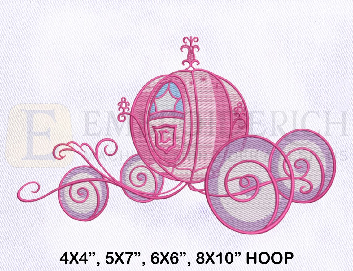 Cinderella Embroidery Designs Bundle, 4 Sizes EMB Designs, Princess ...