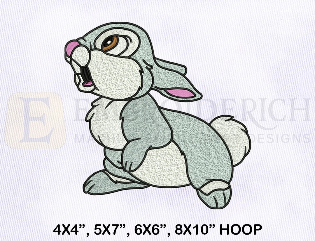 Thumper Rabbit Machine Embroidery Design, Bambi Embroidery Design ...