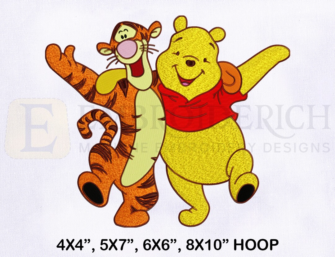 Winnie the Pooh and Tigger Embroidery Design, Winnie the Pooh Machine ...