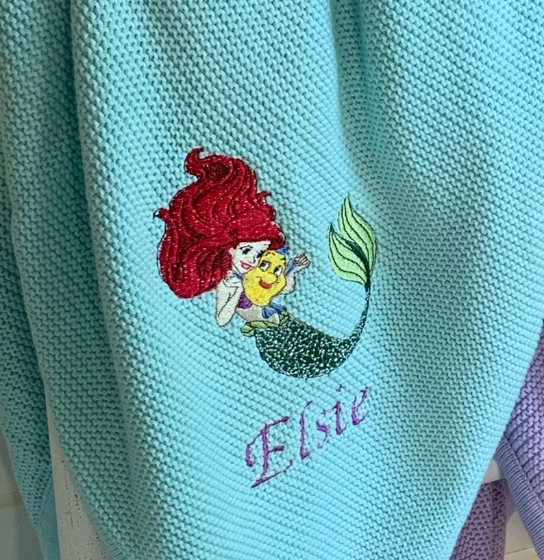 Ariel With Flounder Machine Embroidery Design Ariel - Etsy