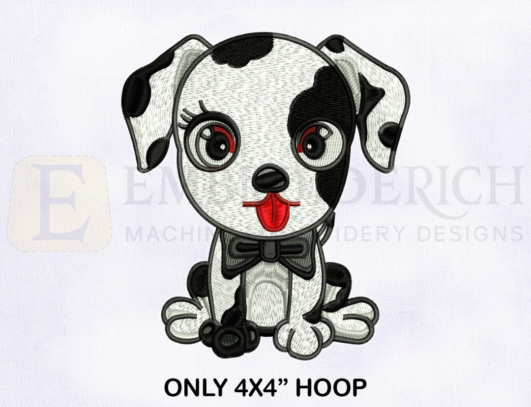 Colorful Cute Baby Dalmatians Embroidery Design, Dogs Embroidery Design ...