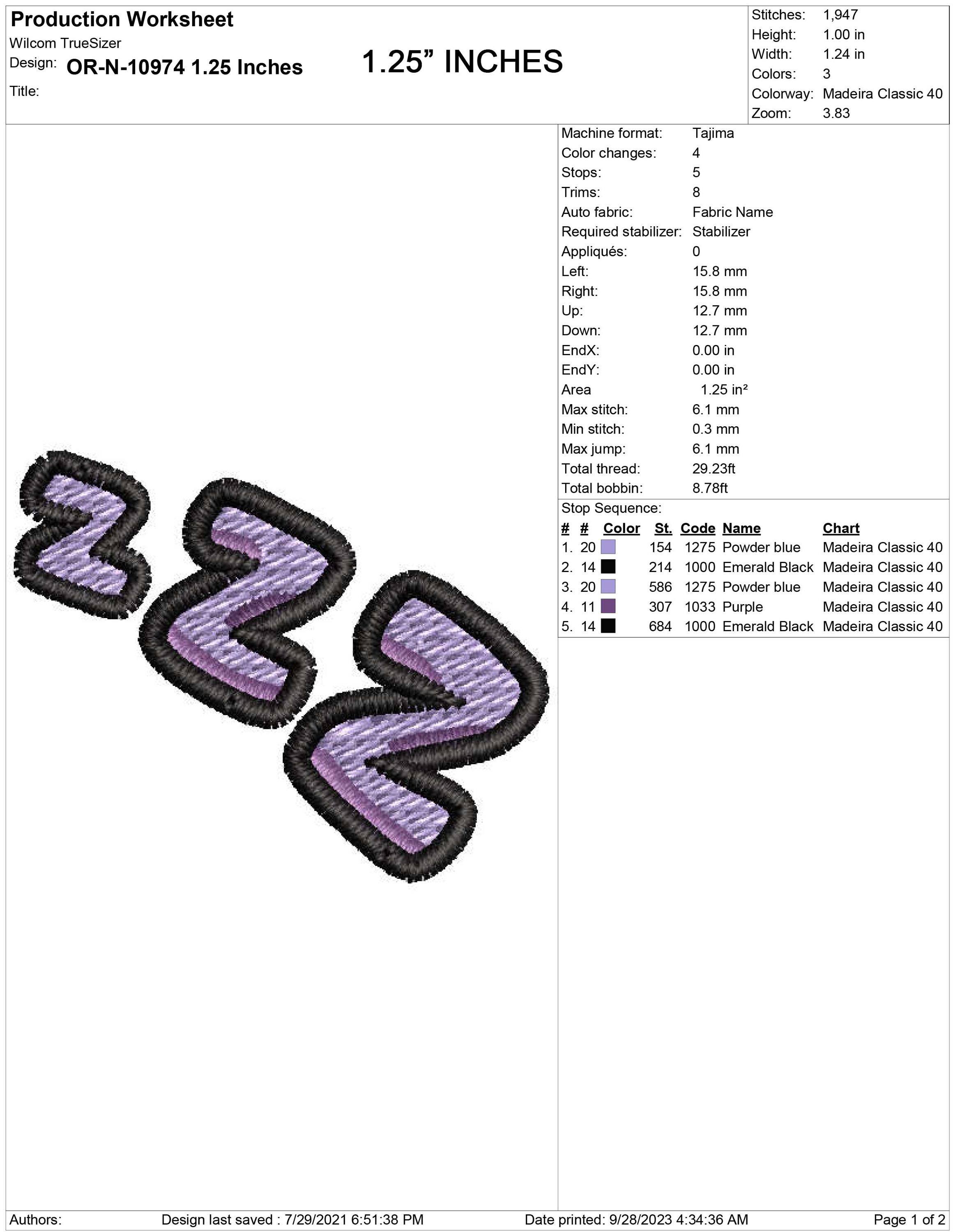 Zzz Logo Machine Embroidery Design | 1.25” Inches Embroidery | Zzz Logo ...
