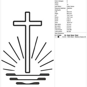 New Apostolic Cross Machine Embroidery Design | 4 Sizes EMB Designs ...