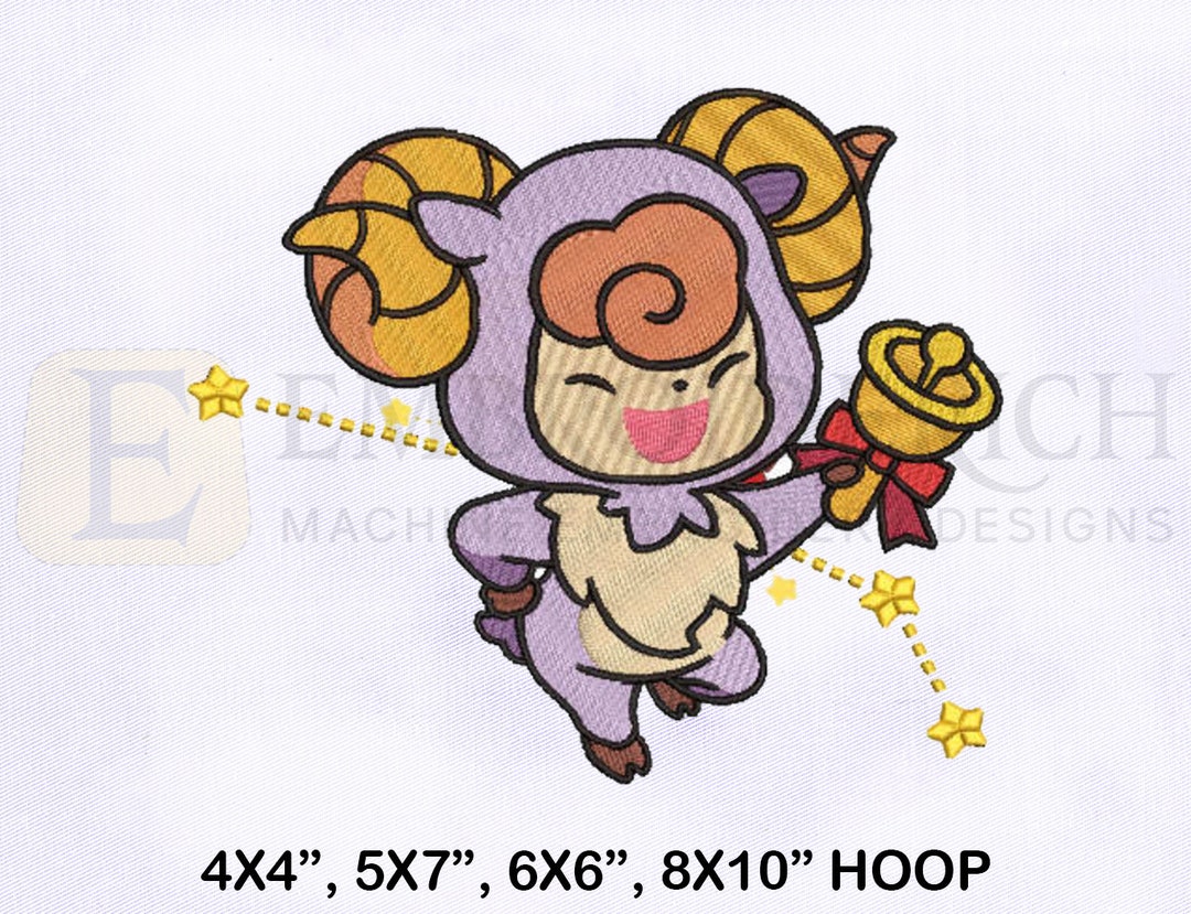 Zodiac Cute Aries Machine Embroidery Design, Chinese Zodiac Embroidery ...