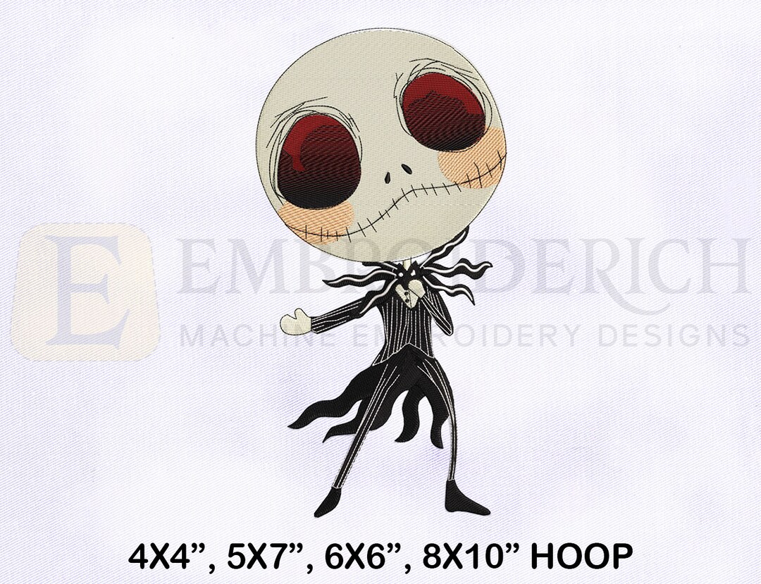 Dancing Jack Skellington Embroidery Design, Halloween Embroidery ...