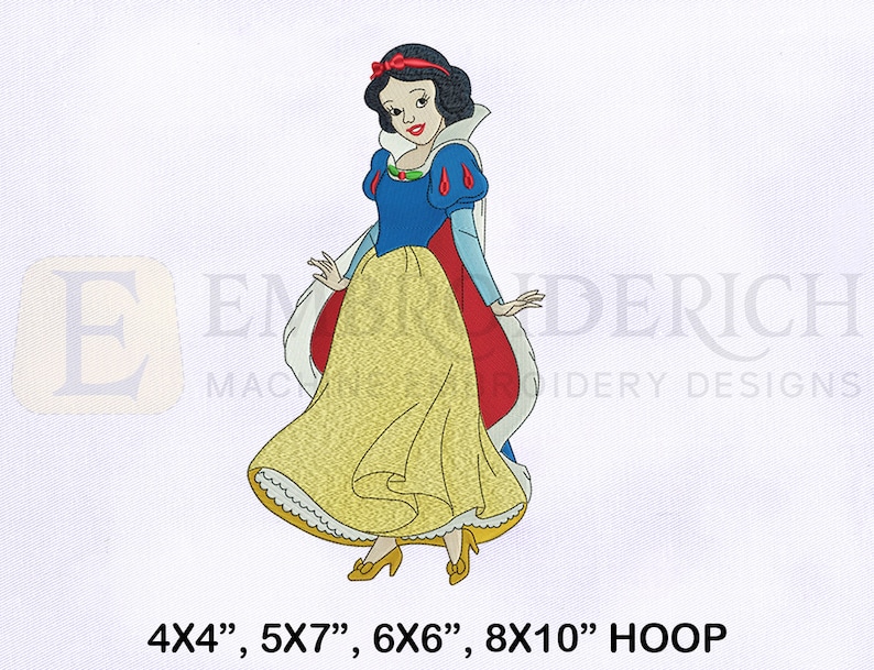 Princess Snow White Embroidery Design Snow White Princess - Etsy