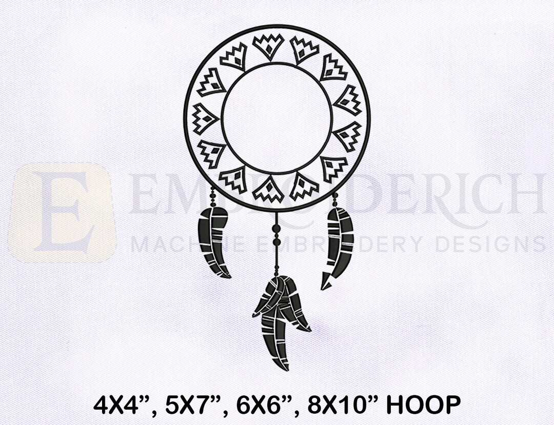 Creative Dream Catcher Monogram Embroidery Design | 4 Sizes EMB Designs ...