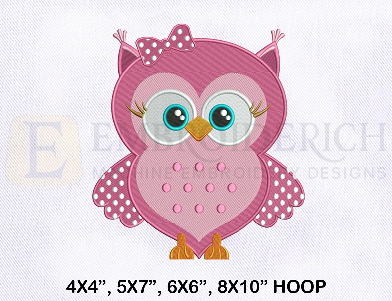 Owl Machine Embroidery Designs Bundle, 4 Sizes EMB Designs, Owl ...