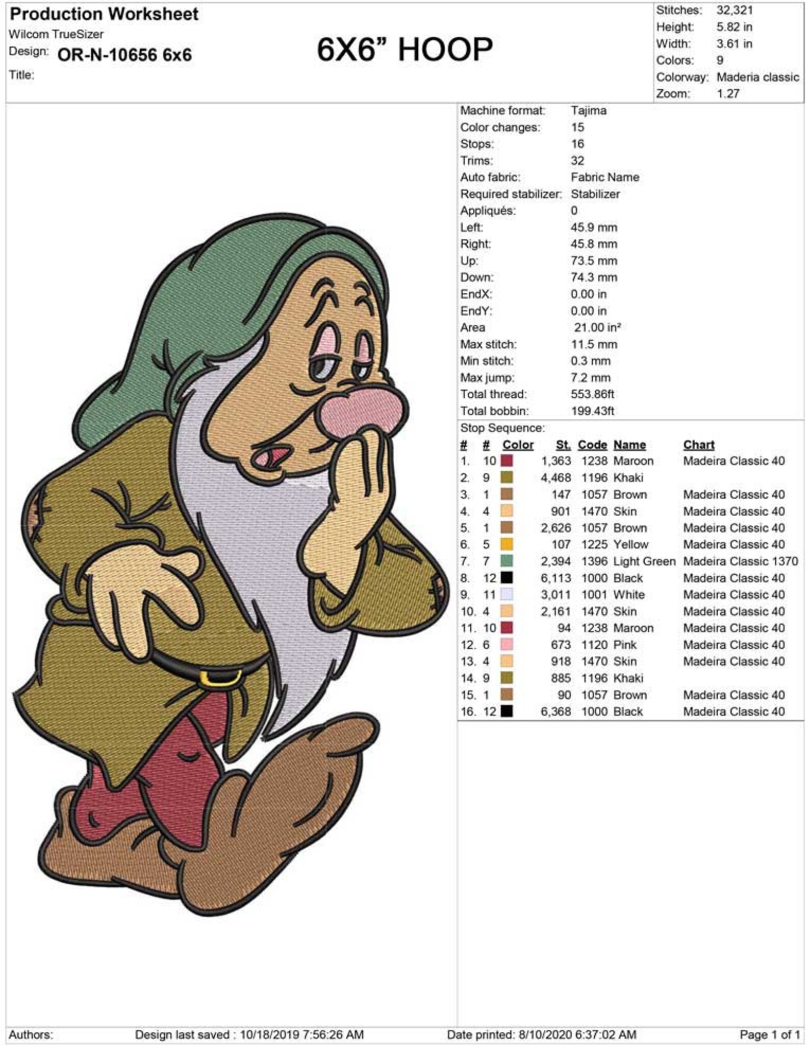 Sleepy Dwarf Machine Embroidery Design, Sleepy Embroidery Design, Seven ...