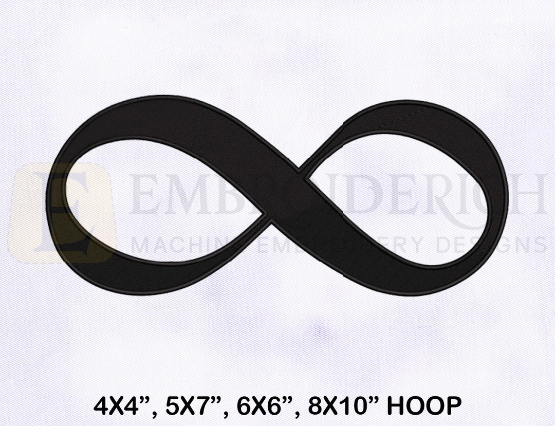 Infinity Symbol Machine Embroidery Design | 4 Sizes Embroidery Designs ...
