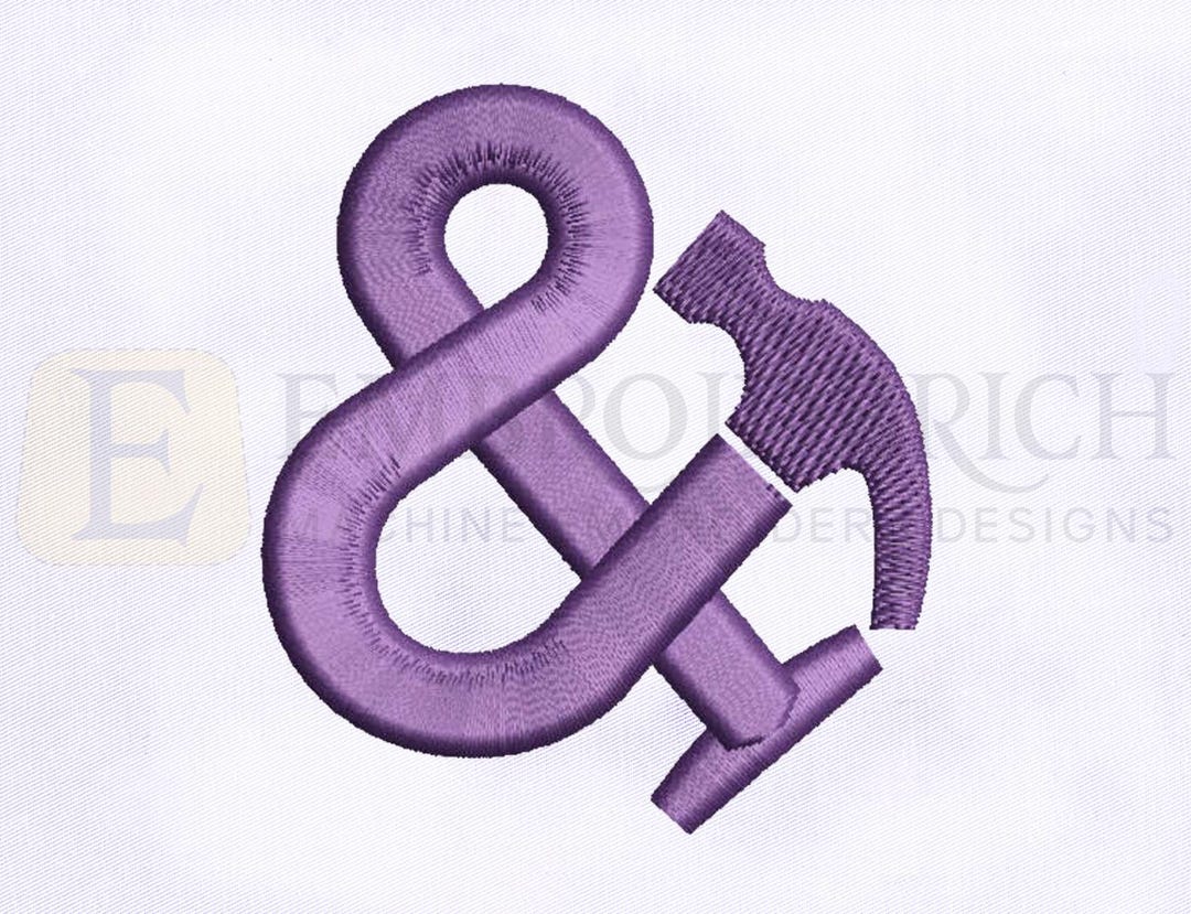 Roof & Nail Logo Machine Embroidery Design | 2.5” Inches Embroidery ...