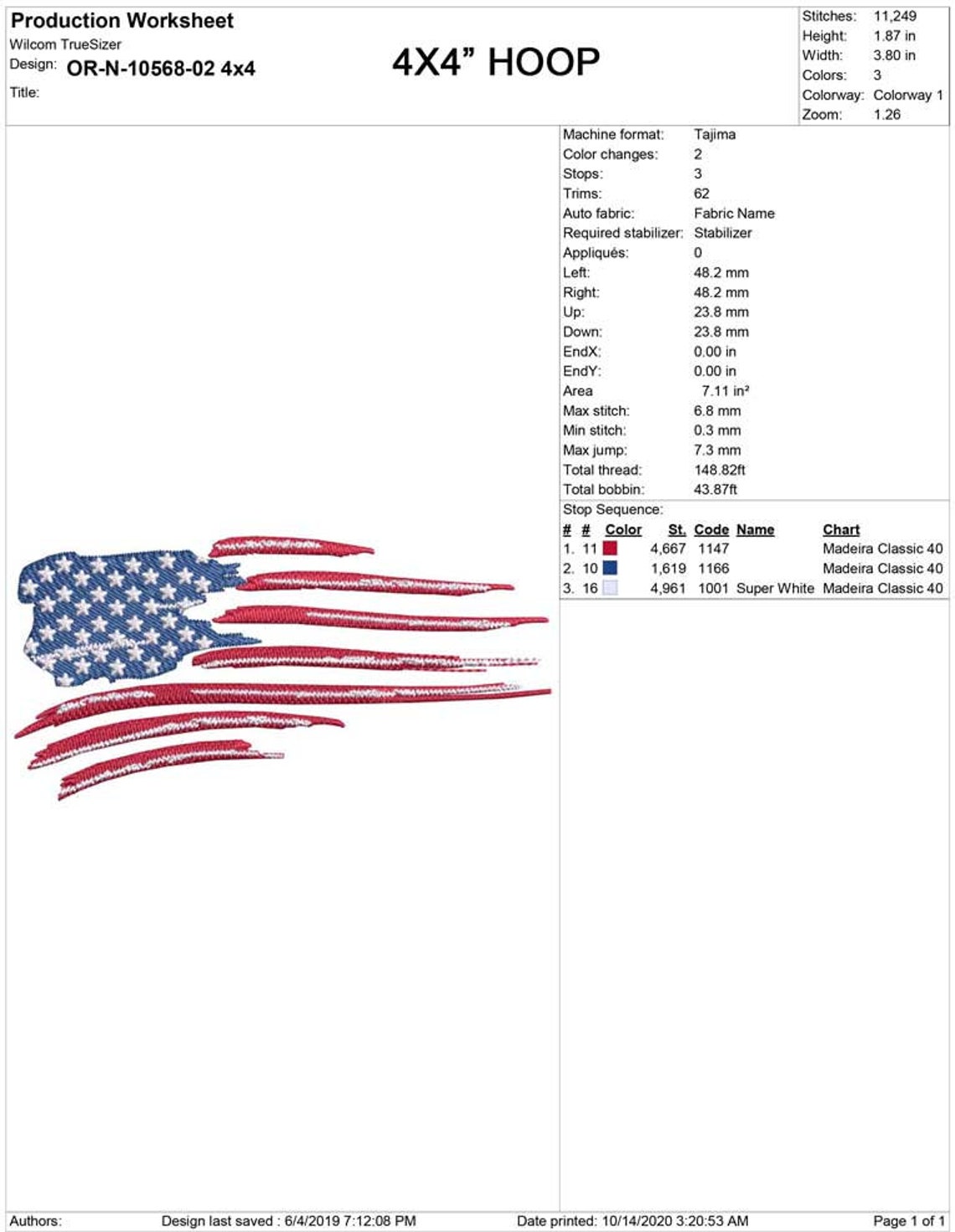 American Flag Distressed Embroidery Design, 4th of July Embroidery ...