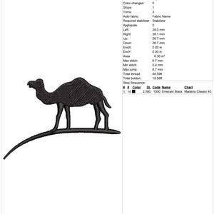 Camel Logo Machine Embroidery Design | 4 Sizes EMB Designs | Silhouette ...