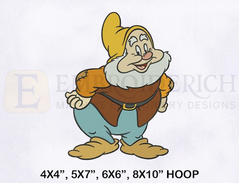 Seven Dwarfs Embroidery Designs Bundle, 4 Sizes EMB Designs, Snow White ...