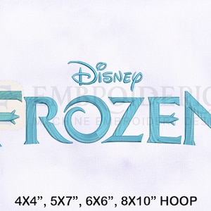 Artistic Frozen Logo Machine Embroidery Design, Digitized Logo Design ...