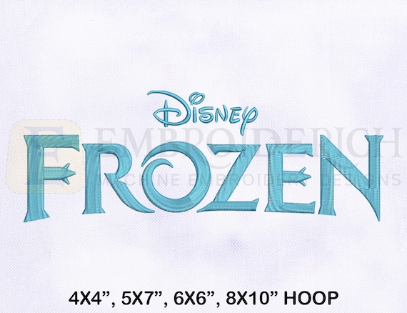 Artistic Frozen Logo Machine Embroidery Design Disney | Etsy