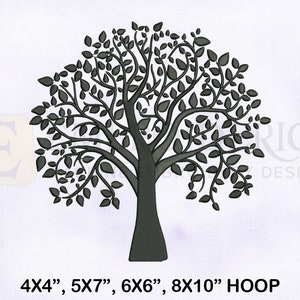 Trees Machine Embroidery Design Bundle, 4 Sizes EMB Designs, Tree Big ...
