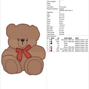 Teddy Bear Machine Embroidery Design | Cute Teddy Embroidery Design ...