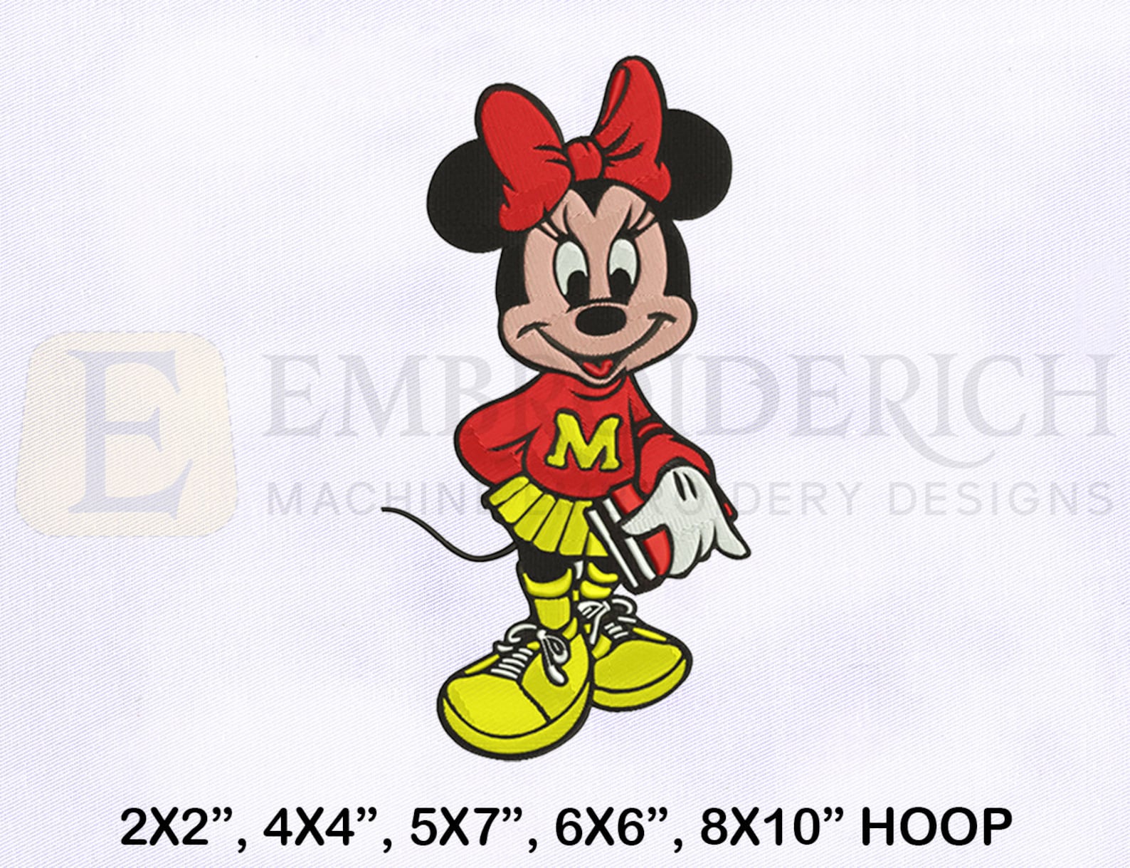 Minnie Mouse Go to School Machine Embroidery Design Minnie - Etsy