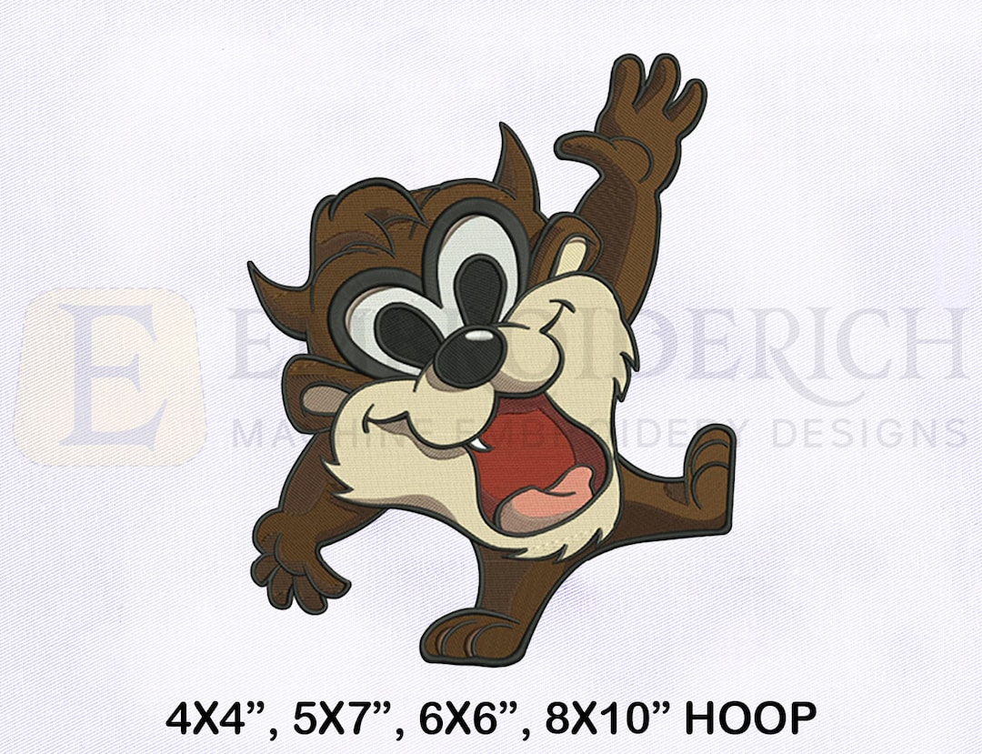 Baby Tasmanian Taz Machine Embroidery Design, Baby Taz Embroidery ...