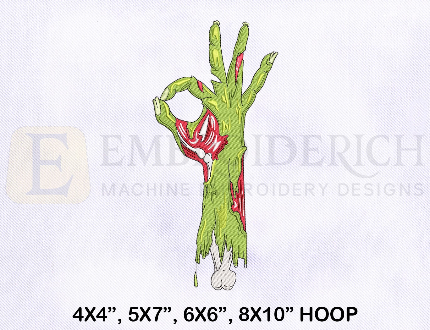 Horror Zombie Hands Machine Embroidery Designs Bundle, 4 Sizes EMB ...