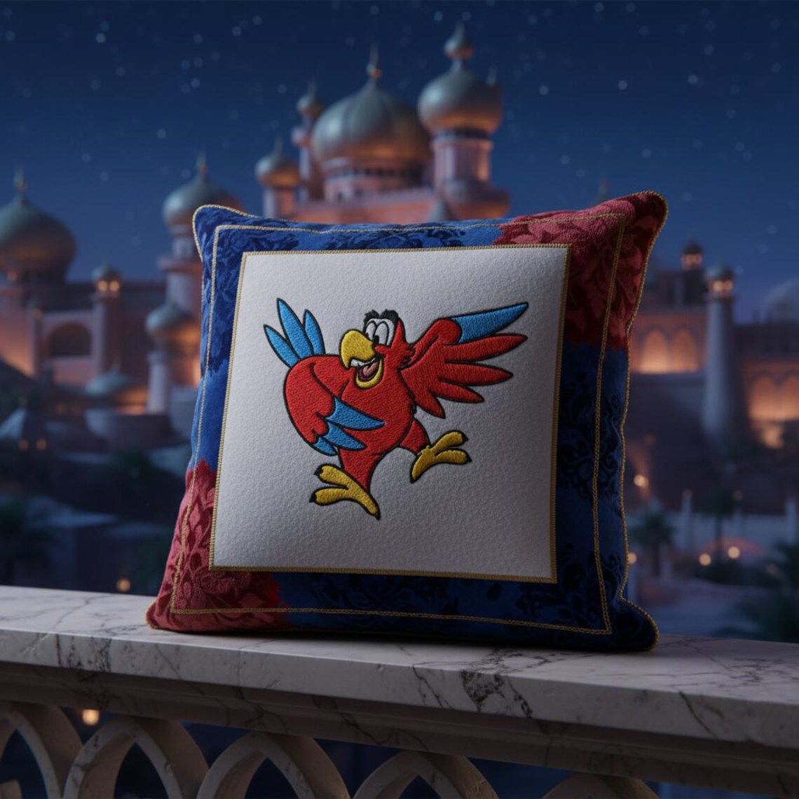 Aladdin Lago Parrot Machine Embroidery Design, Aladdin Embroidery ...