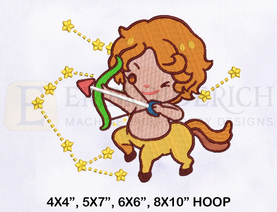 Baby Archer Sagittarius Embroidery Design, Chinese Zodiac Embroidery ...