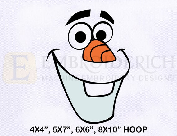 Frozen Laughing Olaf Face Embroidery Design Frozen Embroidery - Etsy