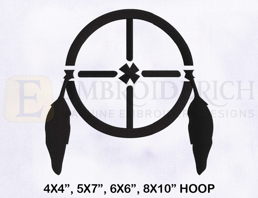 Four Directions Symbol Machine Embroidery Design | 4 Sizes EMB Designs ...