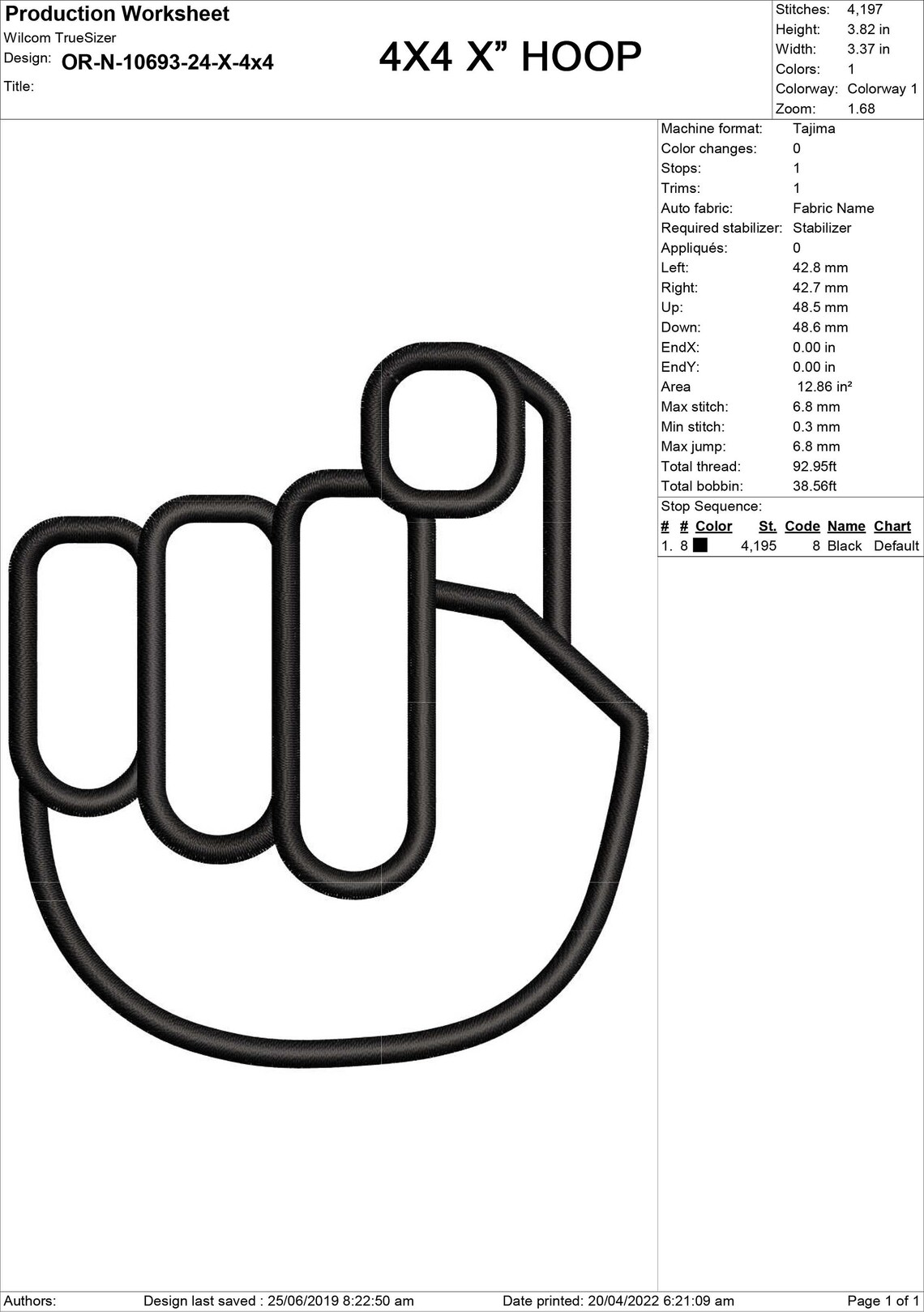 Alphabet Hand Sign X Machine Embroidery Design 4 Sizes EMB - Etsy