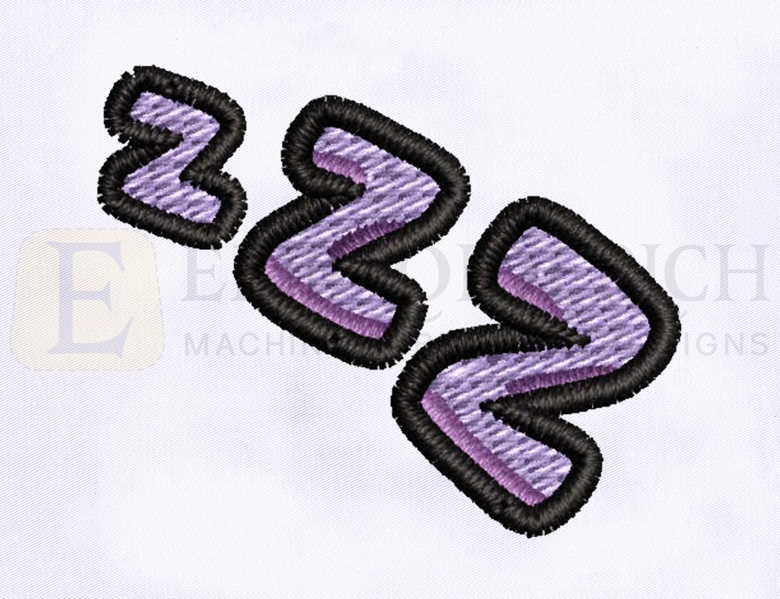 Zzz Logo Machine Embroidery Design | 1.25” Inches Embroidery | Zzz Logo ...
