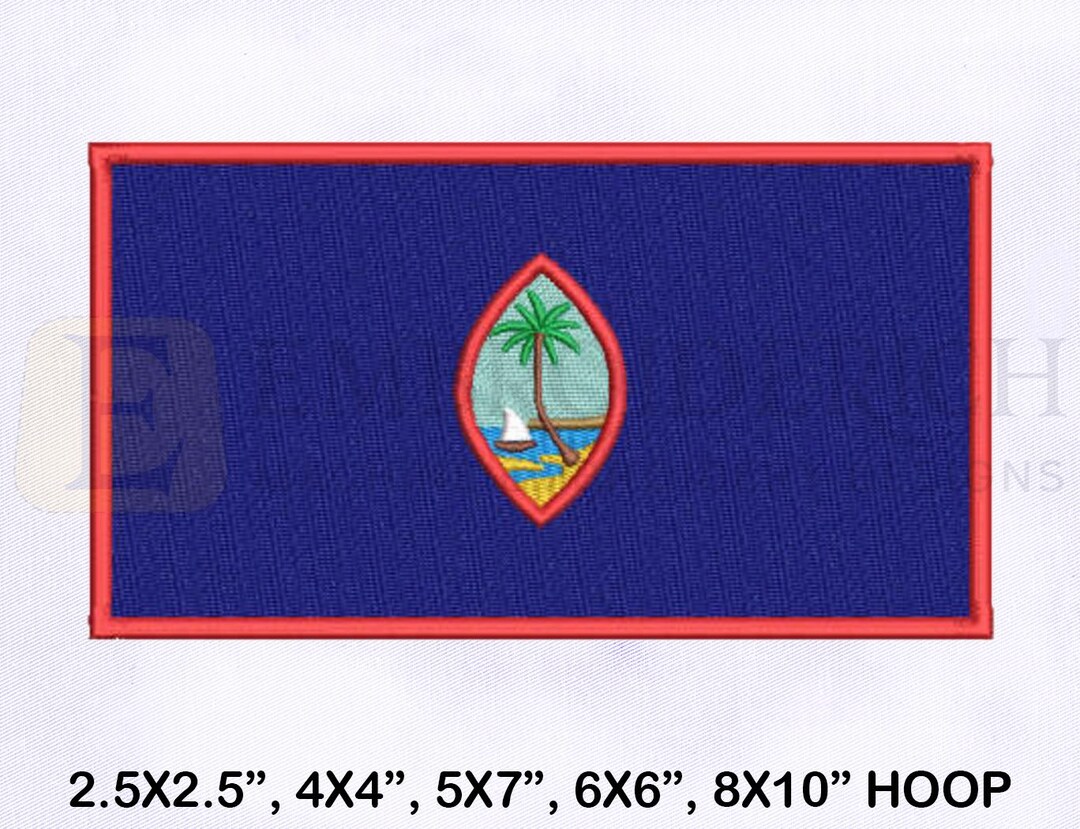 Guam Flag Machine Embroidery Design | Flag Embroidery Design | Flag of ...
