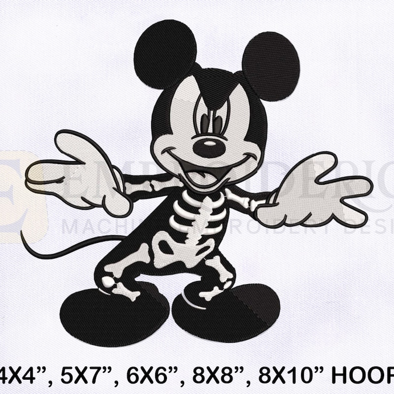 Mickey Mouse Skeleton - Etsy