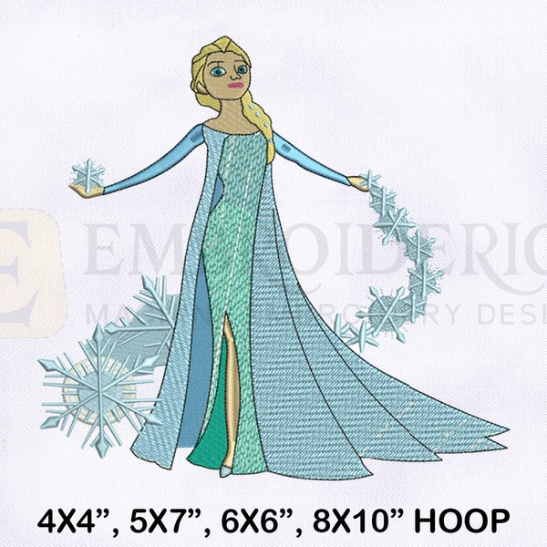 Machine Embroidery Elsa Frozen - Etsy