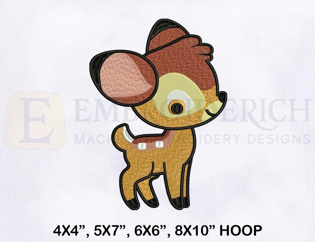 Adorable Little Prince Bambi Embroidery Design, Embroidery Designs ...