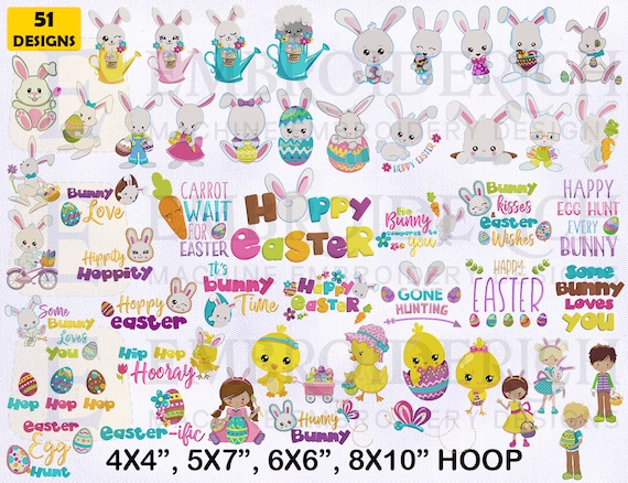Easter Machine Embroidery Designs Bundle 4 Sizes EMB Design - Etsy