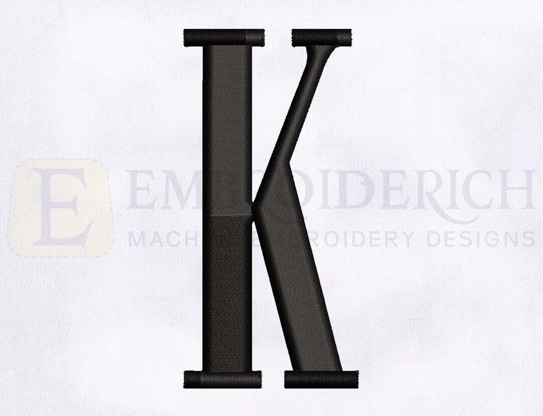 Alphabet K Machine Embroidery Design | Alphabet K 2.5 Inches Height ...