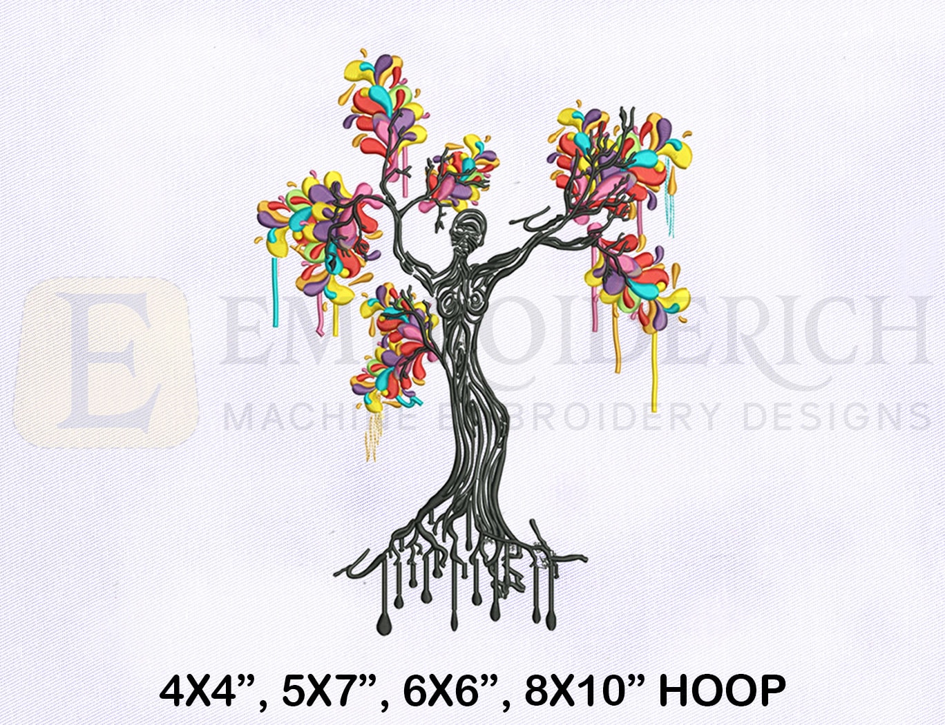 Trees Machine Embroidery Design Bundle 4 Sizes EMB Designs - Etsy