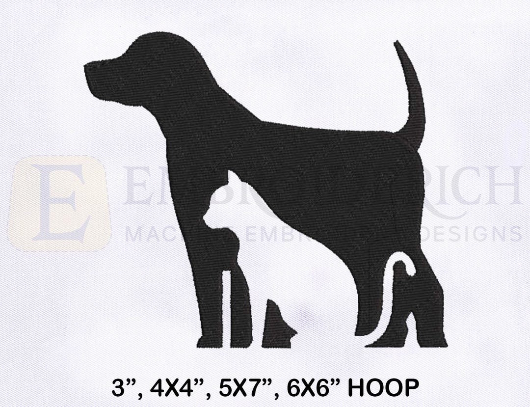 Dog and Cat Machine Embroidery Design | 4 Sizes EMB Designs ...
