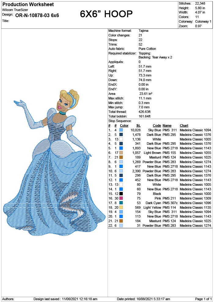 Princess Cinderella Machine Embroidery Design Princess - Etsy