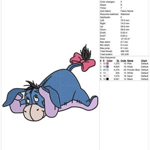 Winnie the Pooh Eeyore Embroidery Design, Eeyore Machine Embroidery ...