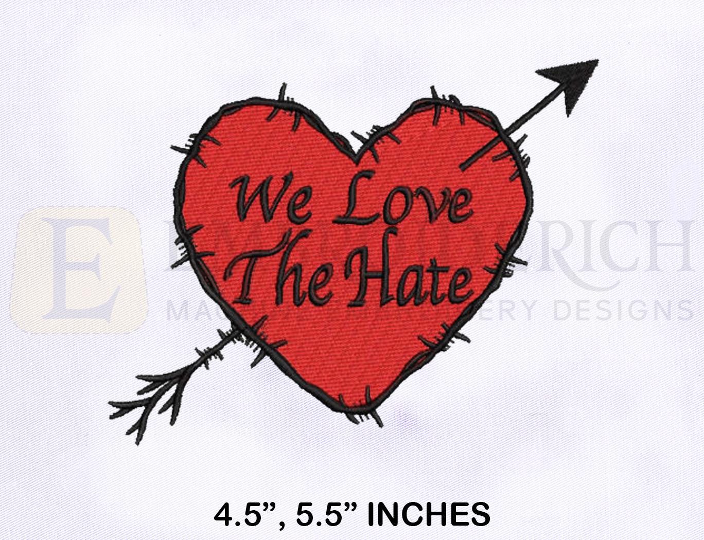 Hate Love Symbol Text