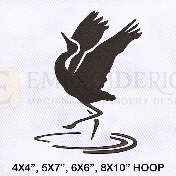 Sandhill Crane Embroidery - Etsy