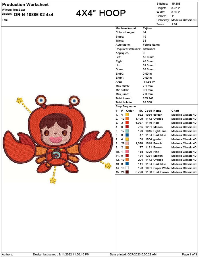 Star Baby Cancer Crab Machine Embroidery Design, Chinese Zodiac ...