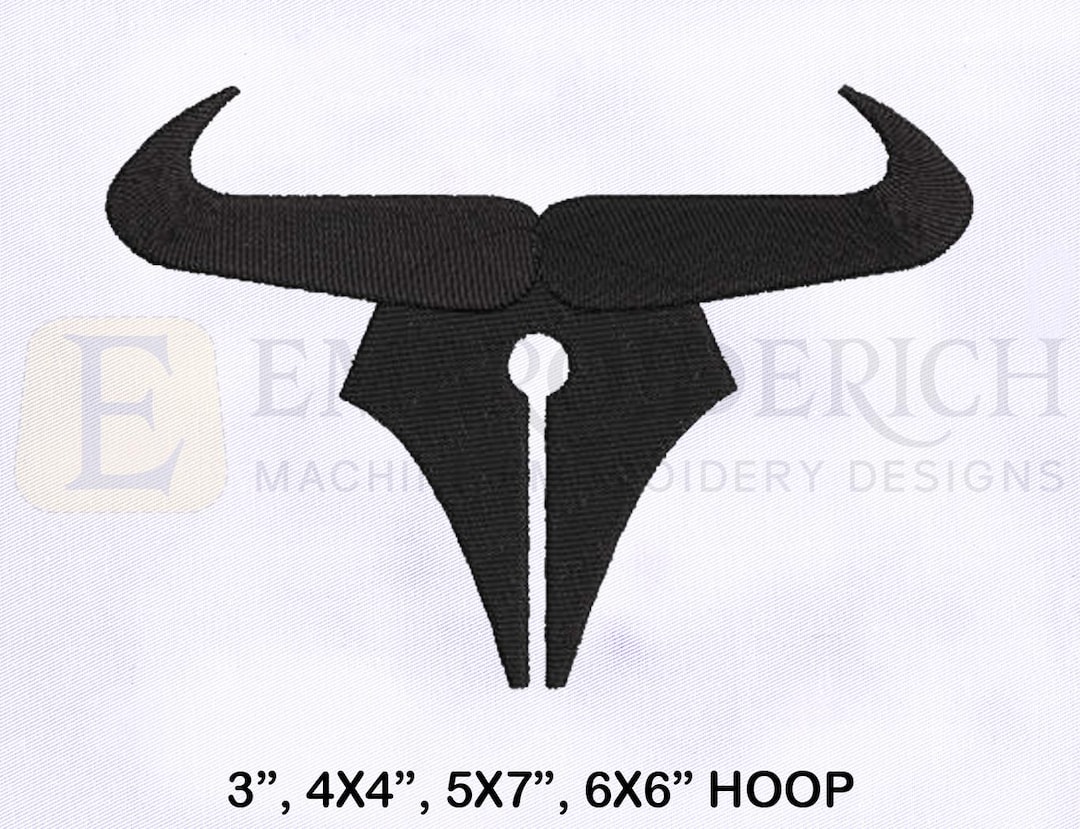 Bull Pen Logo Machine Embroidery Design | 4 Sizes EMB Designs | Bull ...