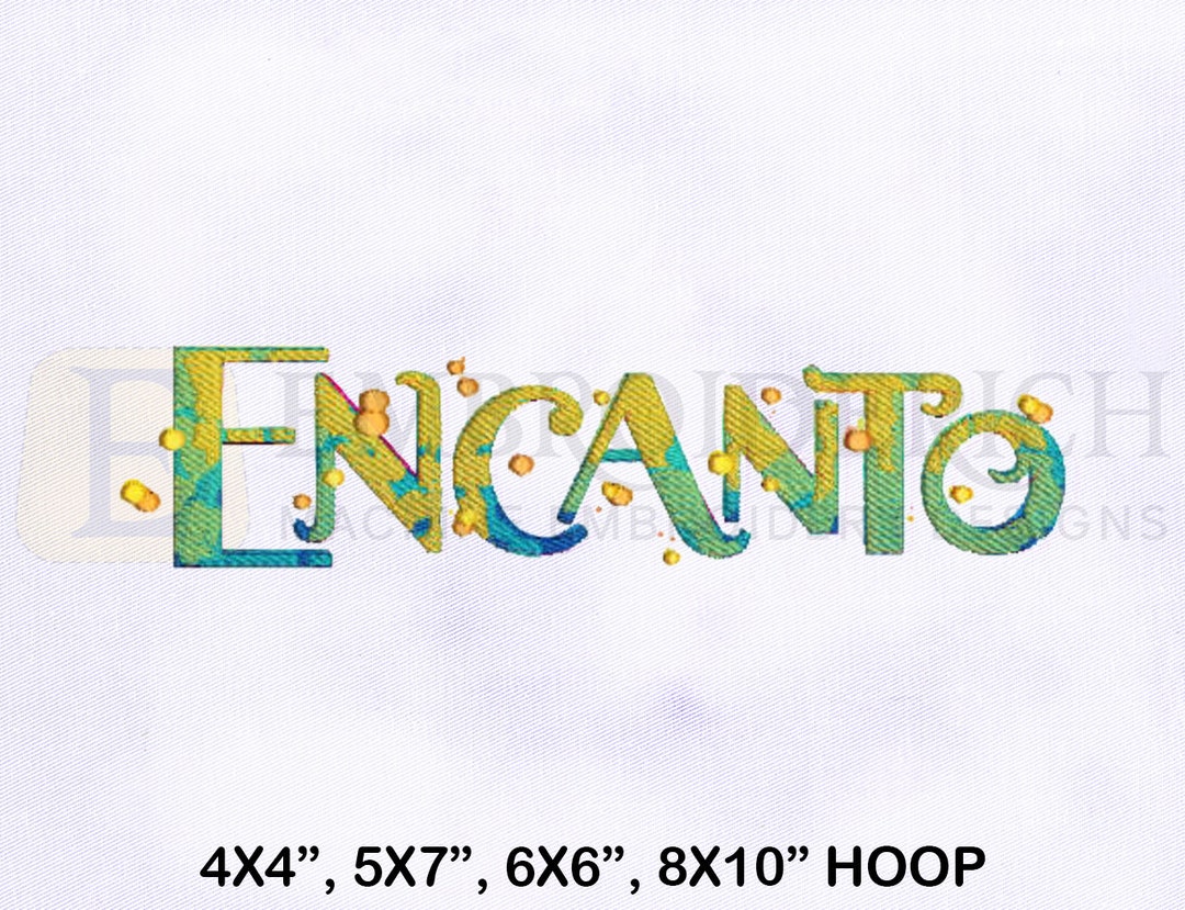 Encanto Logo Machine Embroidery Design, Logo Machine Embroidery Design ...